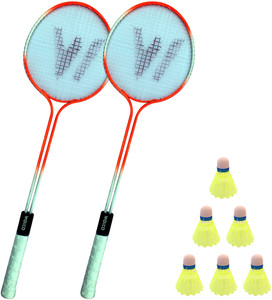 WOICO Double Shaft Solid Badminton Racquet Set Of Two Badminton ...