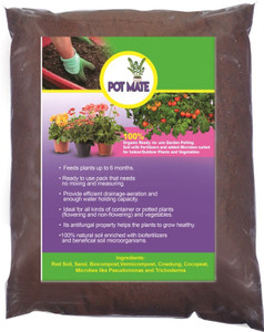 potmate Organic Potting Soil with Fertilizers and Added Microbes for ...