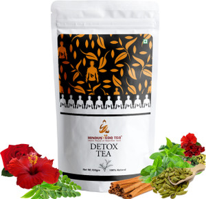 HINDUSVEDA TEA Detox Tea With Hibiscus,Whole Leaf Green Tea ,Cardamom ...