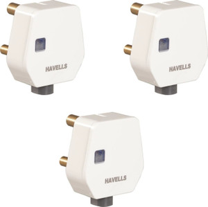 HAVELLS AHLGWXW163-Pk3 AHLGWXW163 16A Plugtop with Indicator(White ...