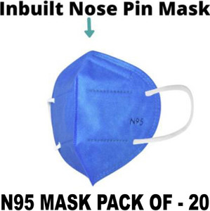 LeSafe Combo Of 20 Pis Dr.Color (Sky Blue) N95 Respirator Mask ...