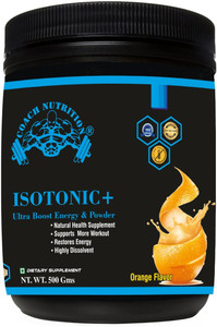 COACH NUTRITION Ultra Boost Energy & Powder 500gm Orange Flavor Natural ...