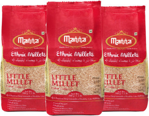 Manna Little Millet. Natural Grains 1.5kg (500g x 3 Packs) - (Kutki ...