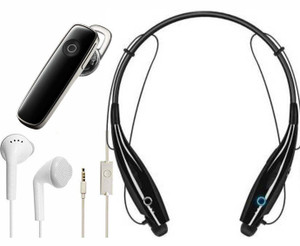 Foxne Point HBS-730 Bluetooth Neckband & k1 One Side Earbuds & Handfree ...