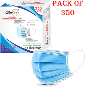 Shunya 350 Units Disposable 3 Ply Pharmaceutical Breathable Pollution ...