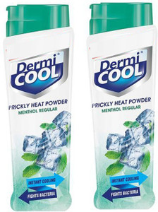 Dermi Cool Prickly Heat Powder Menthol Regular Instant Cooling 2X150 g ...