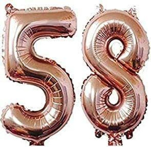 Flipkart.com | haven's treasure Solid 32 inch Rose Gold Number "58 ...