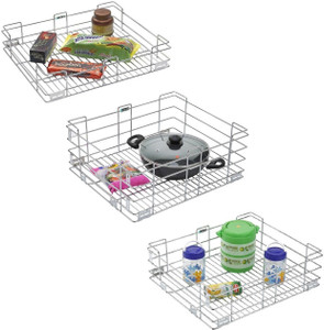 SMART SLIDE Utensil Kitchen Rack Steel 16 x 20 Inch Pack of 3 Stainless ...