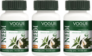 Vogue Wellness Neem Tablets For Healthy Glowing Skin & Controls Acne ...