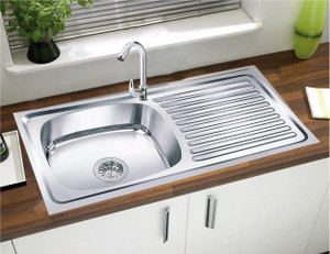 Caisson (37"x18"x8"Inch) Drain board Stainless steel Chrome Finish ...