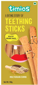 Timios Organic Teething Sticks- Multigrain Cumin Baby Snacks 200 g ...