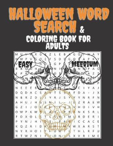 Halloween Word Search & coloring book for adults: Buy Halloween Word ...