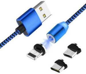 CRORA Magnetic Charging Cable 1 m E107C_107E_3IN1 Magnetic Cable Mobile ...