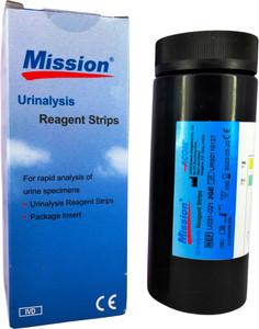 Mission Urine Reagent Stripes 2GE (Protein+Glucose Test) 2 Parameters ...