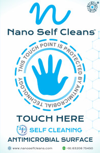 OXYLOOK 23 cm Self Cleaning Antimicrobial Door Push Pads Self Adhesive ...