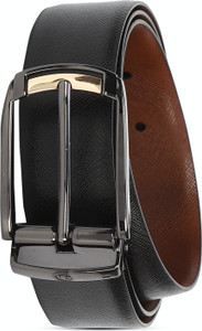 LOUIS PHILIPPE Men Formal Brown Artificial Leather Reversible Belt ...