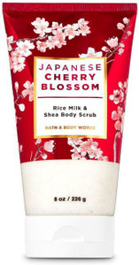 BATH & BODY WORKS JAPANESE CHERRY BLOSSOM RICE MILK & SHEA BODY SCRUB ...