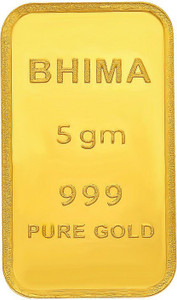 Bhima Jewellers 24K 5 g Yellow Gold Bar 24 (999) K 5 g Gold Bar Price ...