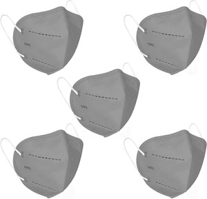 NUBELA N95 Mask Grey Color Pack of 5 N95 Mask Grey Color 5Pc Price in ...