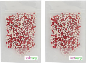 Indirang Pack of 2 Plain Red Velvet Bindis Women Red Bindis Price in ...