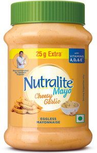 Nutralite Mayo Cheesy Garlic|Eggless Mayonnaise|Enriched With Vitamins ...