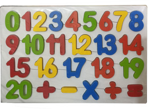 Kidosaurus Wooden 3D Numbers Count Board 3D Blocks Game, Colorful ...