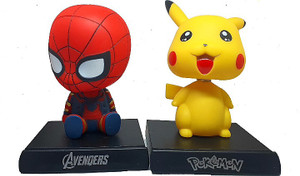 Daiyamondo Avenger Spider Man With Yello Pikachu Big Size Bobble Head ...