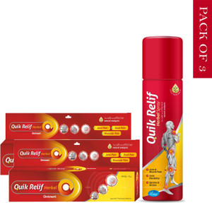 Quik Relif Herbal Spray for Joint & Muscle Pain (1x55g) + Herbal ...
