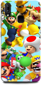 Wall Art Back Cover for Vivo V9, 1723 MARIO,CARTOON, EMOJI, FUNNY ...