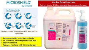 Microshield 5 liter+500ml Blue Handrub Hand Rub Can - Price in India ...