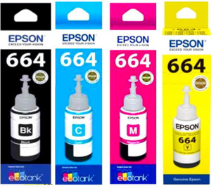 ORIGNL 664 FOR Epson L565 Printer Black + Tri Color Combo Pack Ink ...