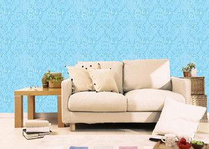 Flipkart SmartBuy 500 cm Wall Stickers Wallpaper Embossed Blue Self ...