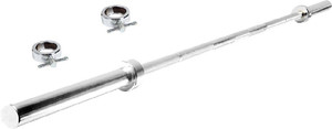Aurion 28 mm 5 Feet Solid Barbell Straight Weight Bar with 2 Locks ...