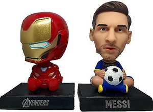 Daiyamondo Iron Man With Football Player Messi Big Size Bobble Head ...