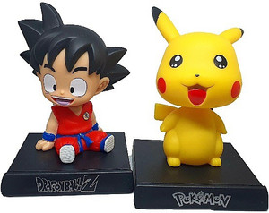 Daiyamondo Dragon Ball Goku With Pokemon Pikachu Big Size Bobble Head ...