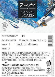 Flipkart.com | Fine Art 9 X 12 Inch Canvas Board, 100% Cotton Fine ...