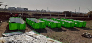 Vermibed 350 GSM HDPE Uv Treated ISO Material Vermicompost Bed or Vermi ...