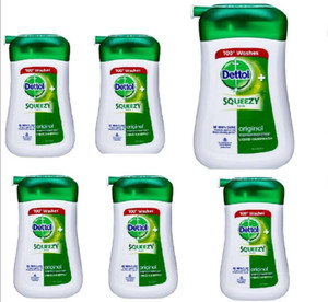 Dettol SQUEEZY PACK LIQUID HANDWASH [ PACK OF 6 ] 100 ML EACH BOTTLE ...