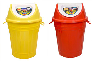 mastBus 2Pc Plastic Dustbin Big Size 60 litres with LID Extra Large for ...