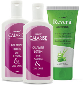 ELEGANT Calarise Calamine Lotion 100ml Pack Of 2 | With Aloevera Gel ...
