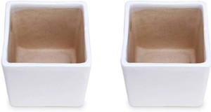 Sampoorna Smart Kitchen Handmade Ceramic pots Milky White Color, Small ...