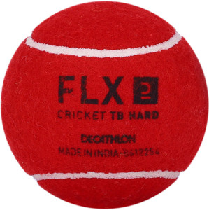 FLX by Decathlon Tb Hard Cricket Tennis Ball Red Cricket Rubber Ball ...