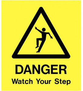 Digi2cart STAIRCASE DANGER CAUTION WARNING STICKER Emergency Sign Price ...