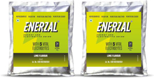 Enerzal Powder Lime Flavour (Pack of 2) 1 Kg (2x1000 g) Energy Drink ...