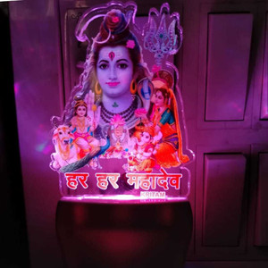 KRITAM 3D SHIVA LED MULTI COLOR NIGHT LAMP Home Decor Items Table Lamp ...