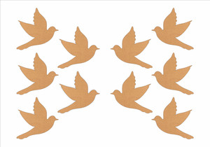 DI-KRAFT Bird Shape Cut out for Kids DIY, Gift, Art & Craft, 4"4 Inch ...