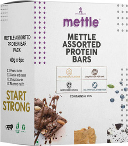 METTLE Protein Bar Pack of 6 (60gm x 6) Protein Bars Price in India ...