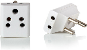 HI-PLASST 3-Pin Plug (2pcs) Indian Socket 6A Indian Multi Plug For 2pin ...
