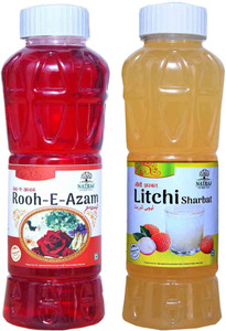 NATRAJ The Right Choice Rooh-E-Azam Sharbat & Litchi Sharbat Syrup ...