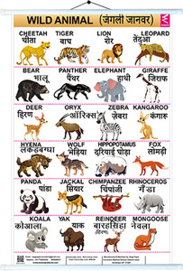 Wild Animals wall chart-22*35 inch Paper Print - wissen products ...
